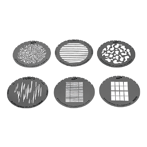 DPGSET - Set of 6 Popular Steel Gobos, "M" Size – Dedolight California